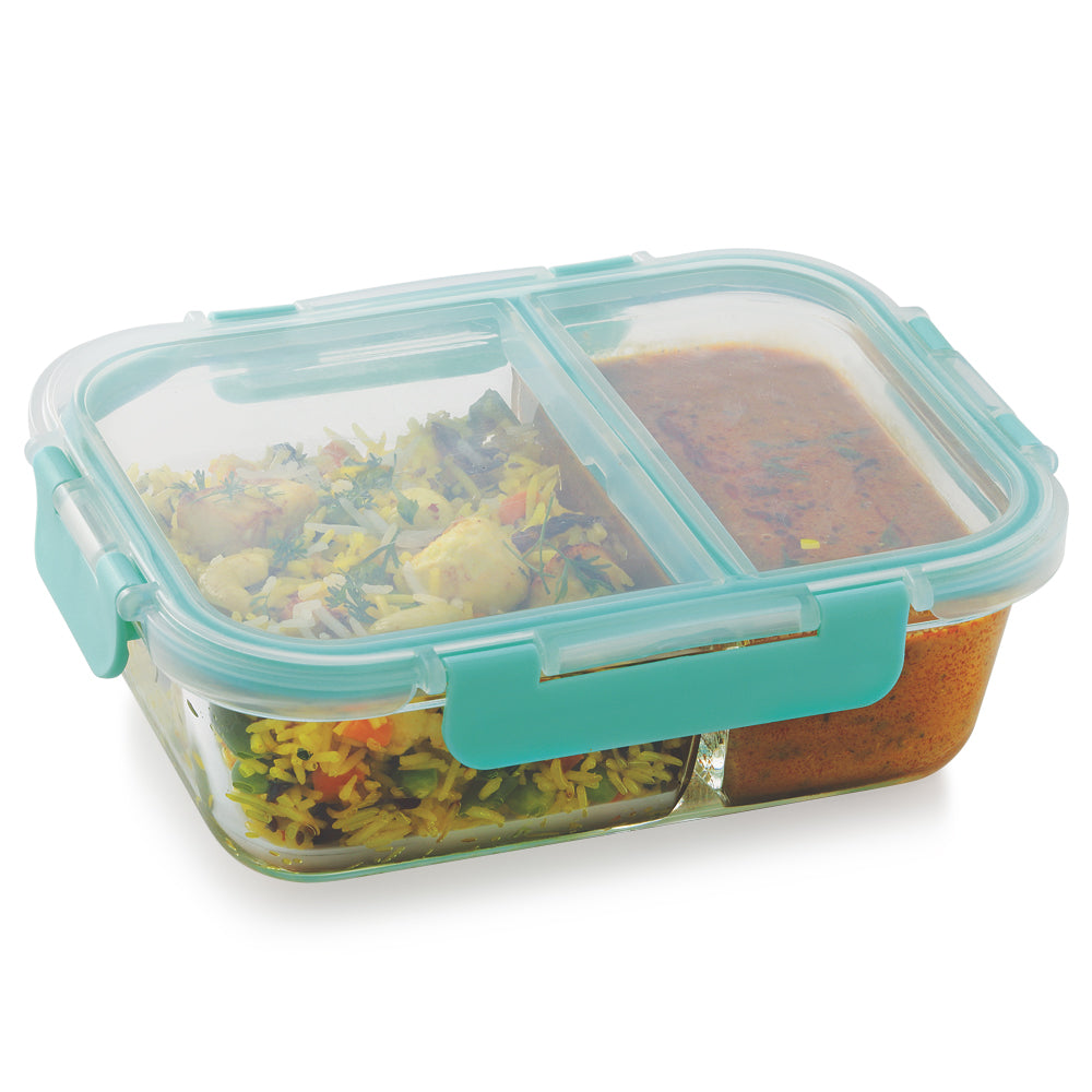 Glock Glass Food Divider Rectangle Container with Break-Free Detachabl ...