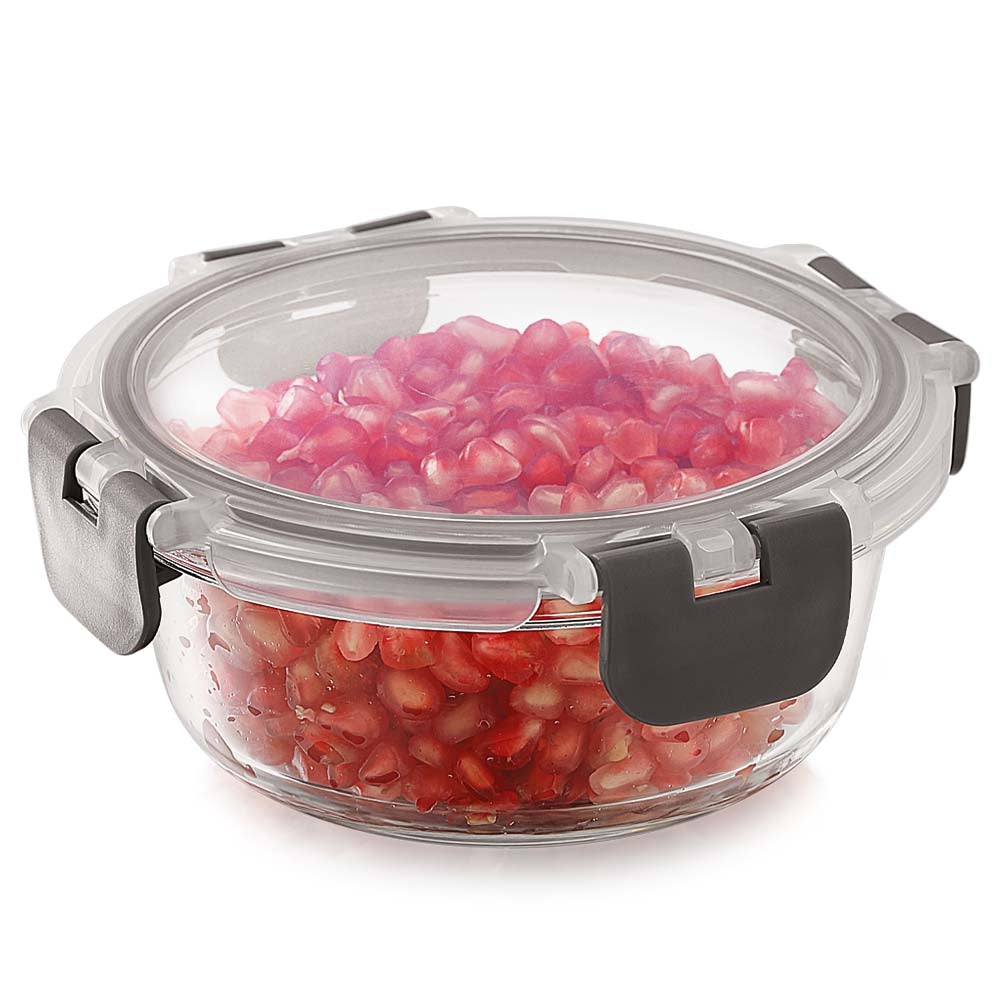 Buy Magnus Glock Glass Food Round Container with Break-Free Detachable ...