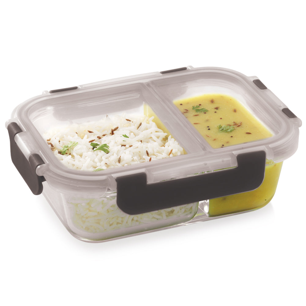 Glock Glass Food Divider Rectangle Container with Break-Free Detachabl ...