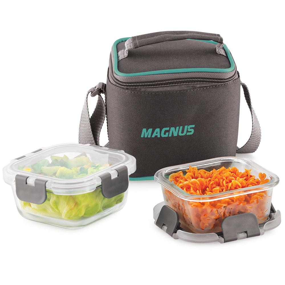 Buy Magnus Glock Solid Lunch Box with Vertical Pouch & Detachable Clip ...