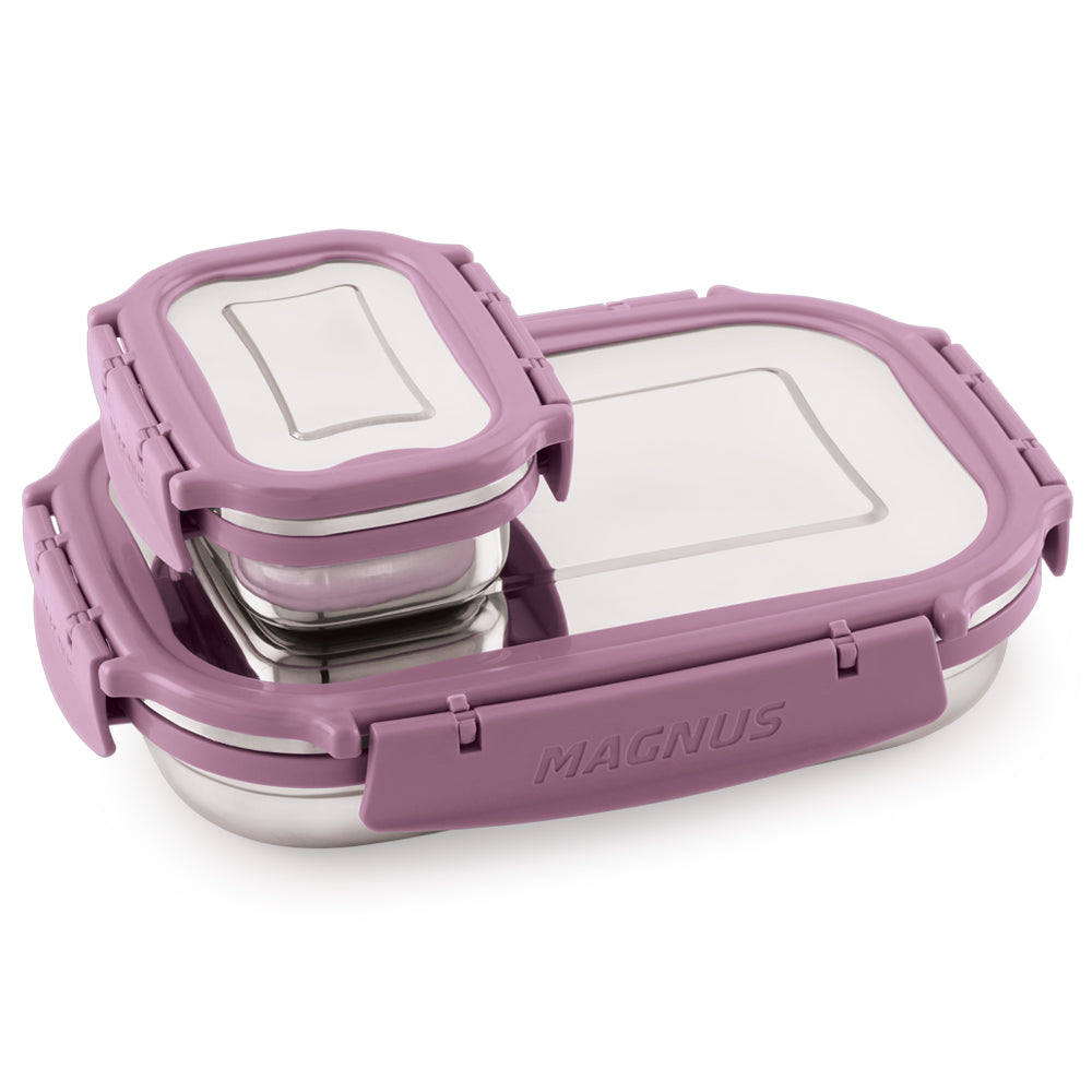 Buy Magnus Bolt Deluxe Stainless Steel Lunch Box - Airtight & Leak ...