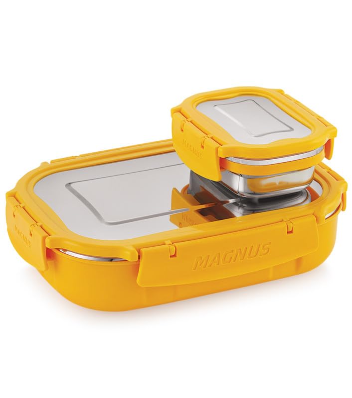 Buy Magnus Spike Lunch Box SP (Yellow) - Stainless Steel Office ...
