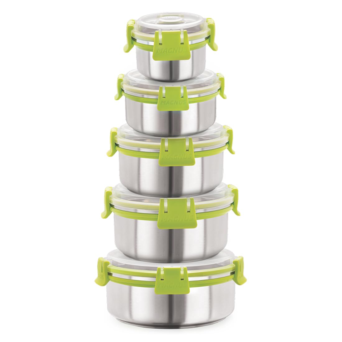 Buy Magnus Klip Lock Steel Utility Container Set - 100 ml, 300 ml, 450 ...