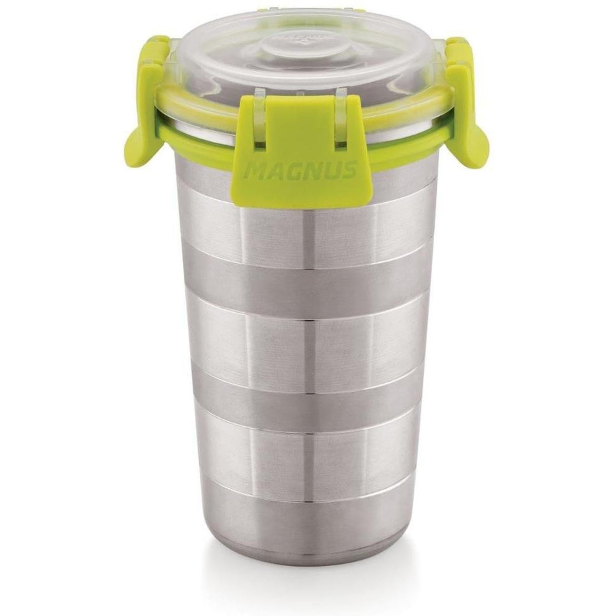 Buy Magnus Stainless Steel Matte Klip Lock Tumbler with Lid and Straw ...