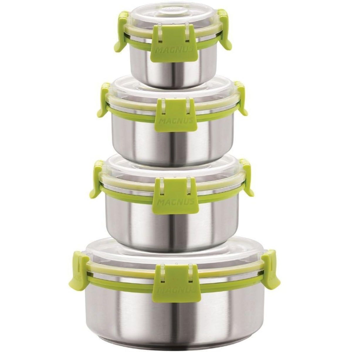 Buy Magnus Klip Lock Airtight & Leak-proof Stainless Steel Containers ...