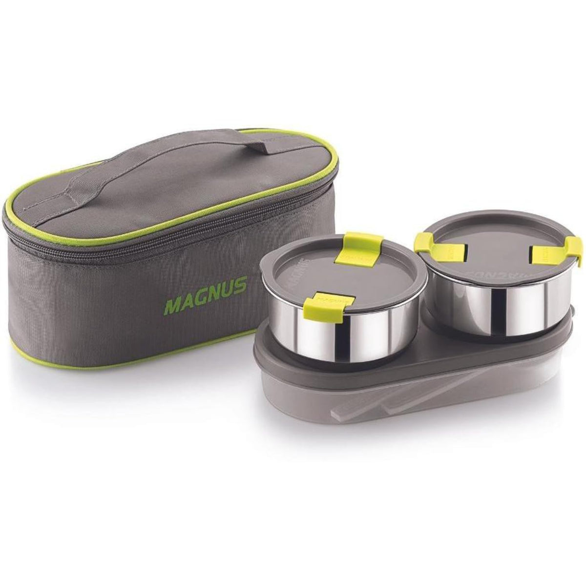 Buy Magnus Olive-3 Steam Lock Airtight Stainless Steel Lunch Box ...